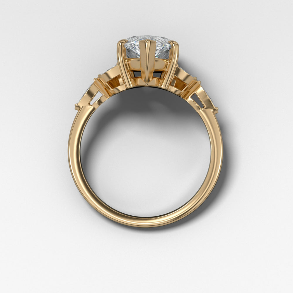 Laurel Engagement Ring With Pear Cut Diamond